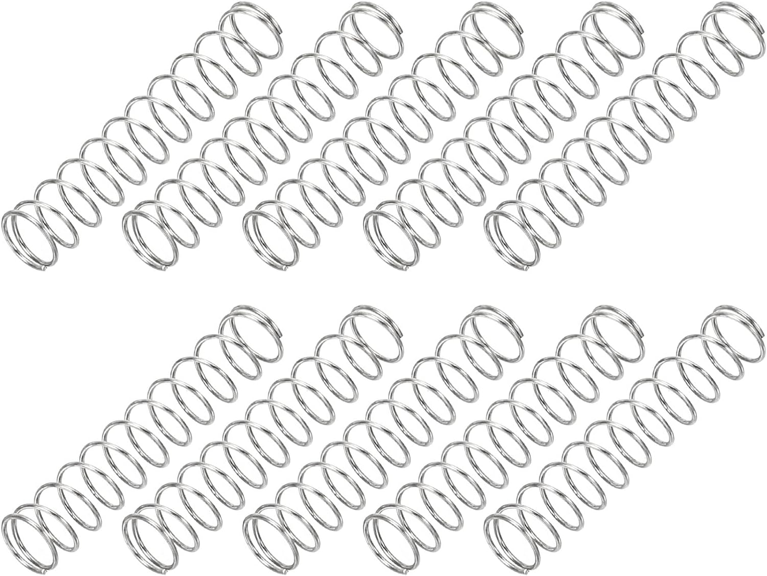 PATIKIL Compression Spring, 0.4mm Wire Dia x 5mm OD x 25mm L, 10 Pcs ...