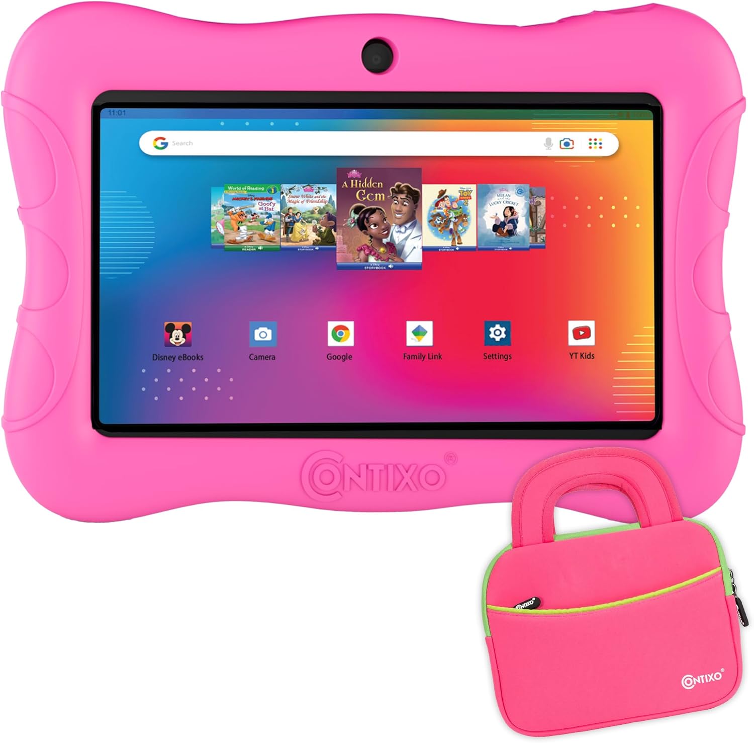 Amazon.com : Contixo 7 Kids Tablet - V9 Android Tablet and Sleeve Bag ...