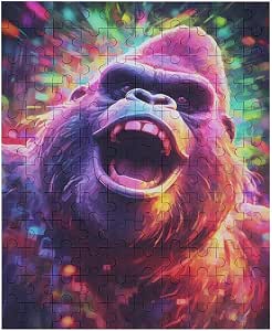Gorilla Jigsaw Puzzle - 120 Piece Adult Puzzle with Stunning Artwork ...