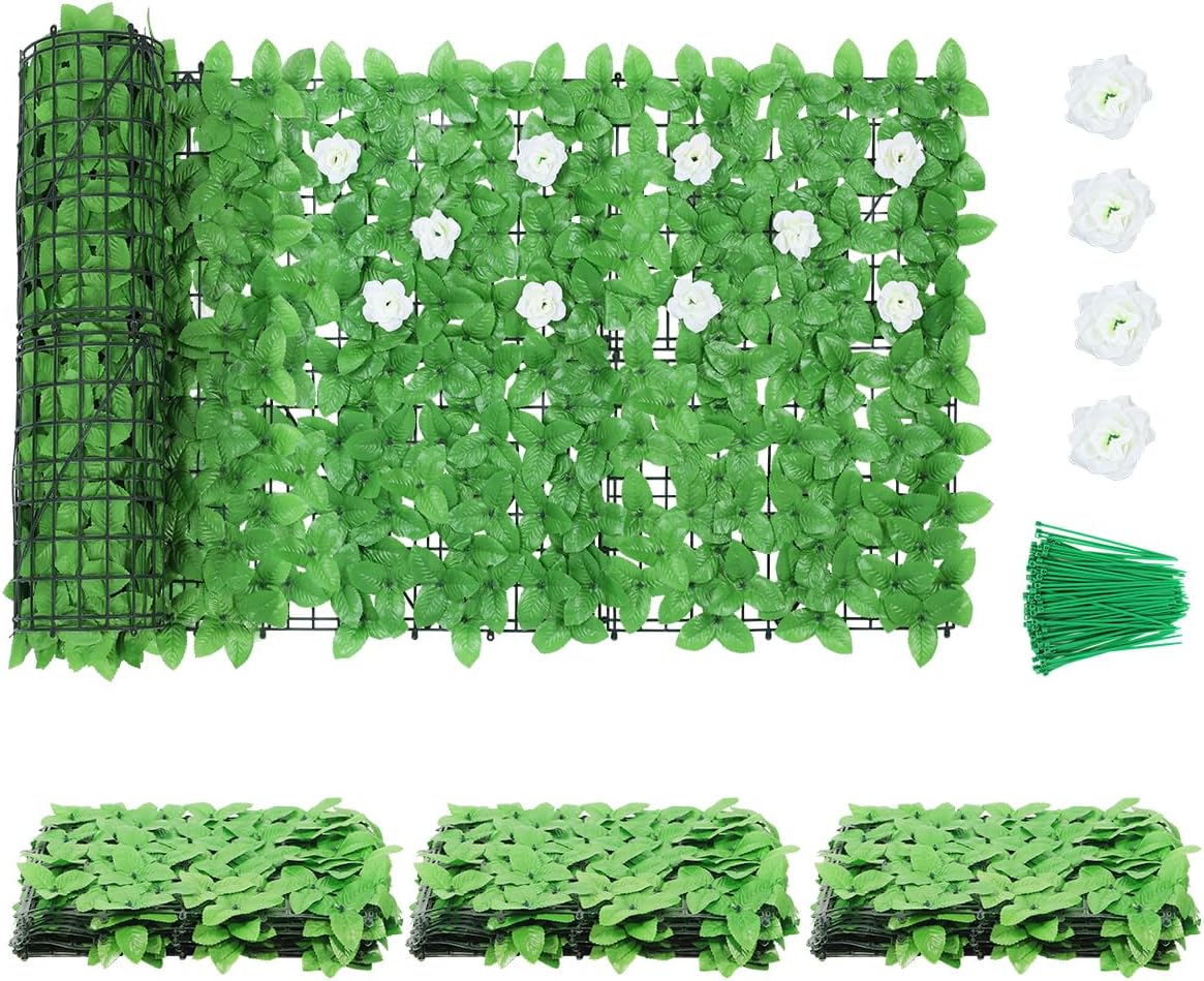 Amazon.com : Artificial Ivy Privacy Fence Wall Screen, 89x44 Inch UV ...