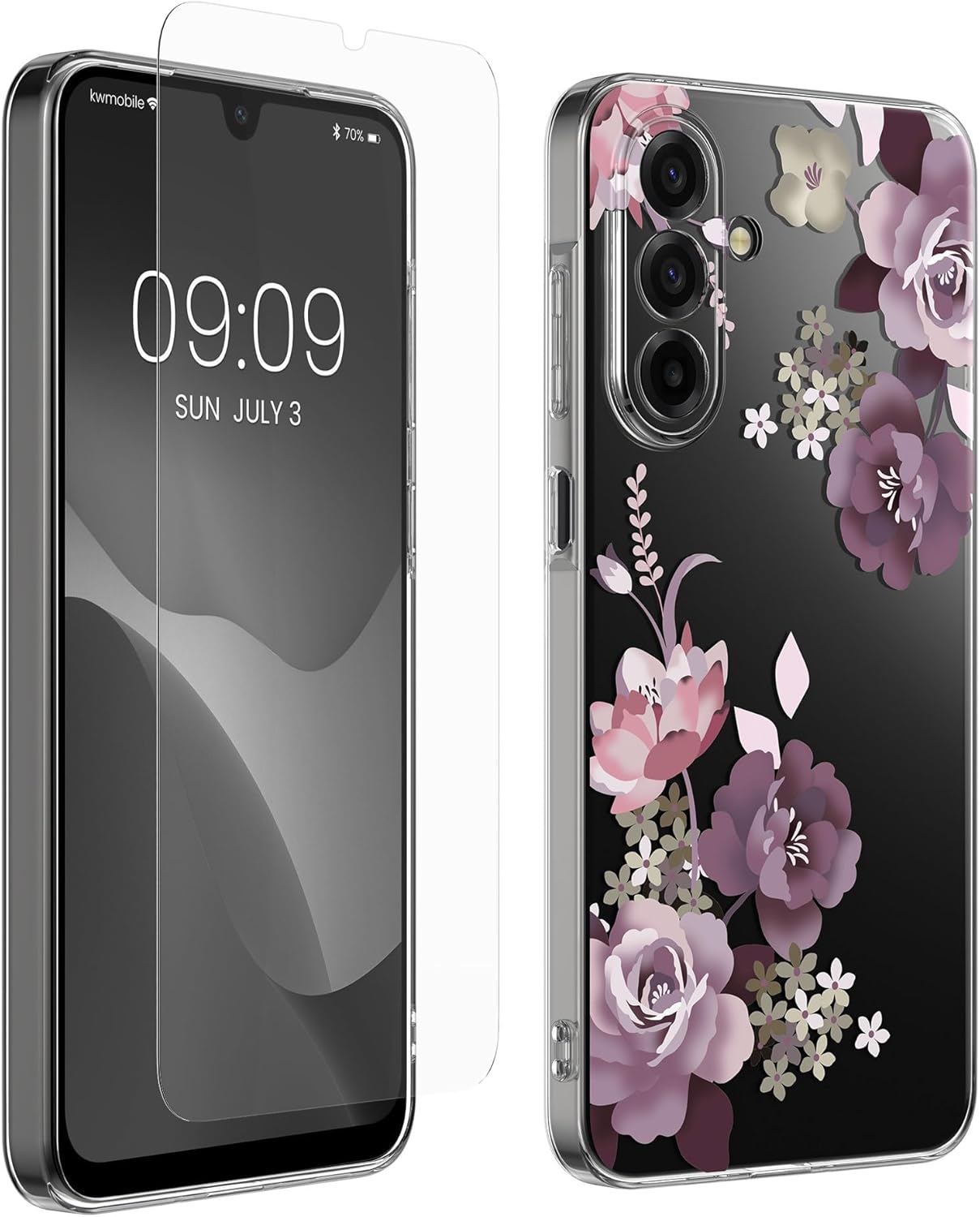 Amazon.com: kwmobile Clear Case and Screen Protector Compatible with ...