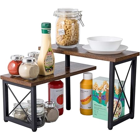Amazon.com: Kitchen Countertop Organizer Corner Shelf - 3 Tier Bathroom ...