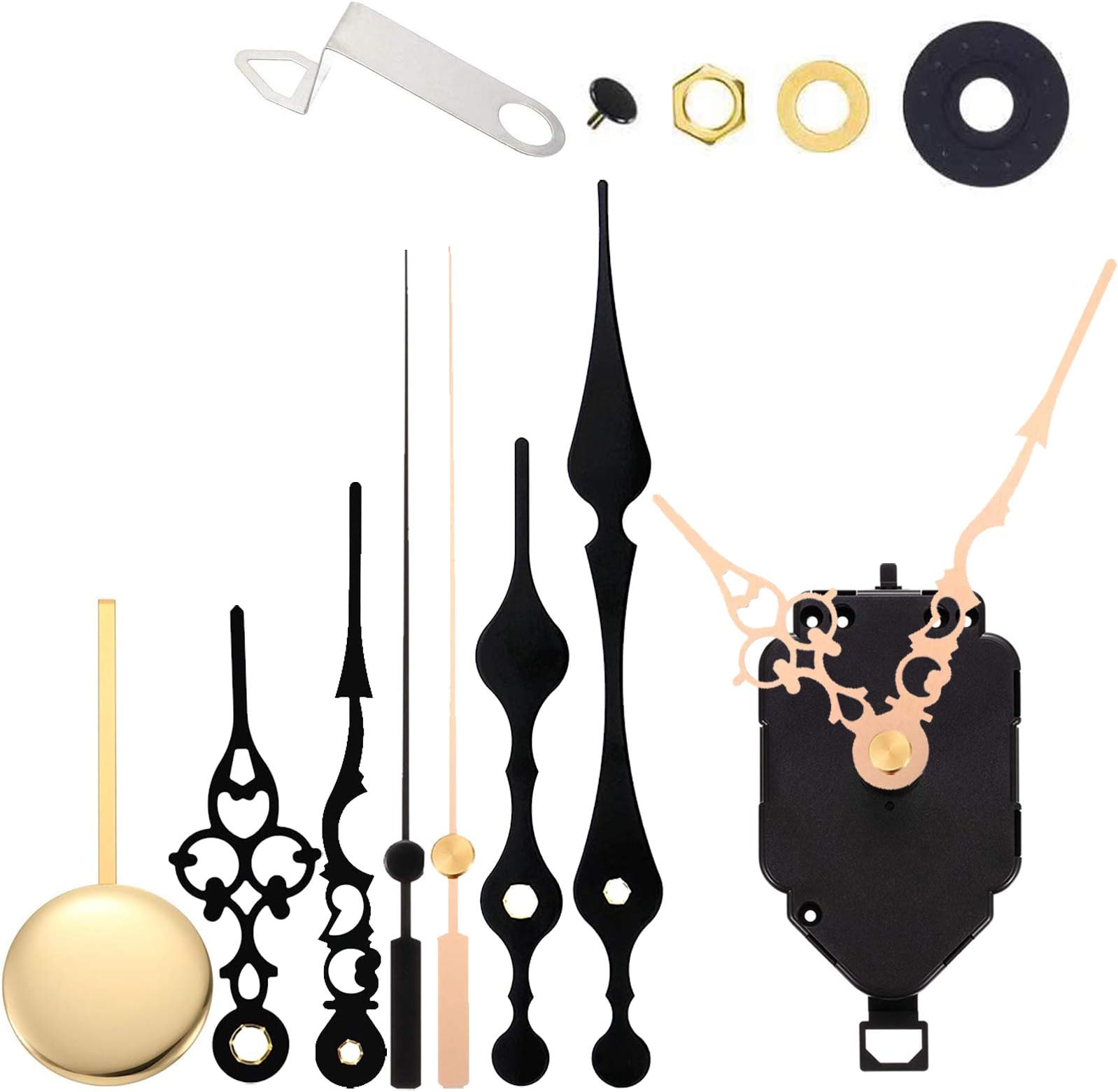 Amazon.com: HILLHOME Quartz Pendulum Clock Movement DIY Wall Mechanism ...