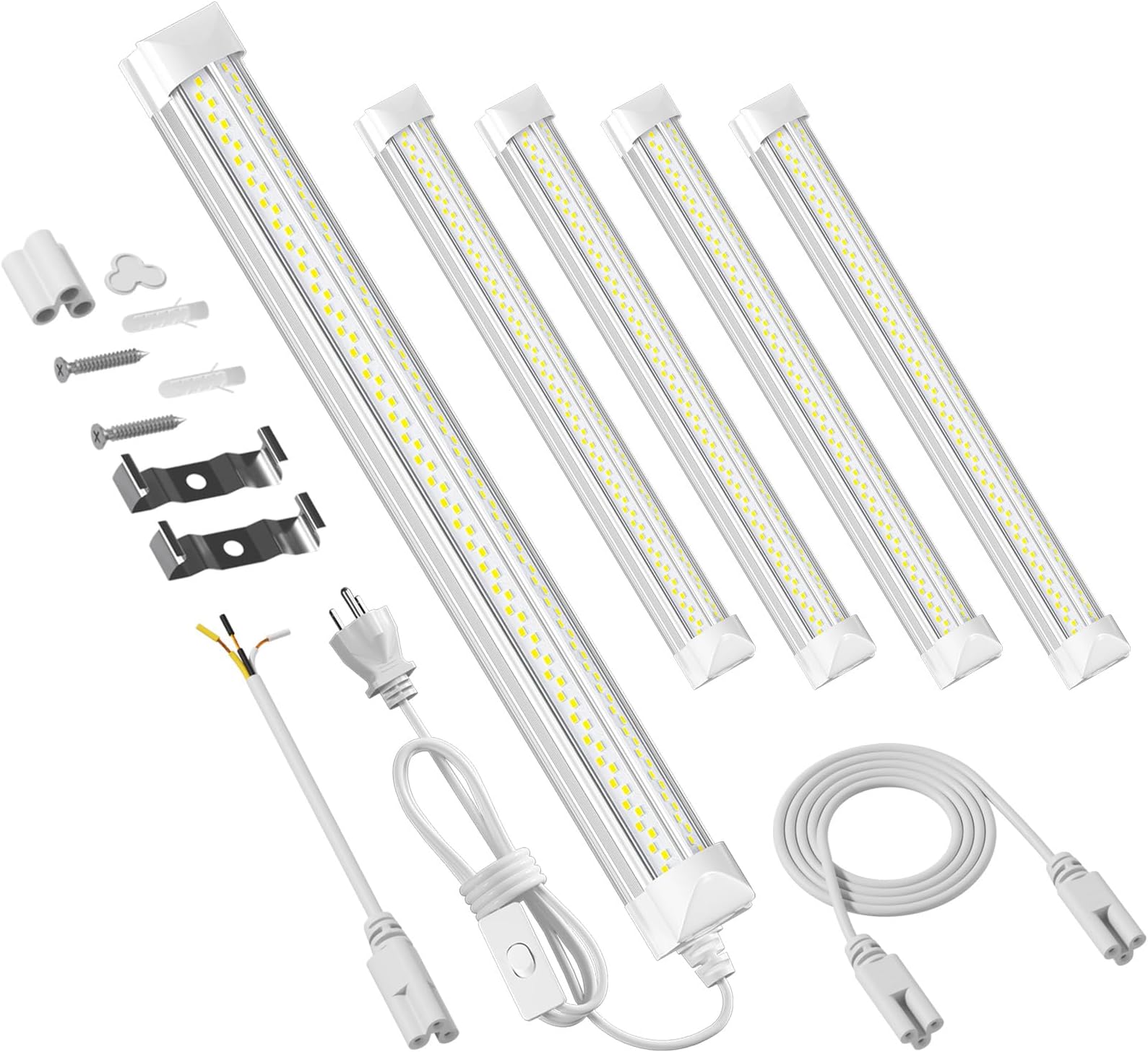 ELEKICO 4 Pack 2ft Led Shop Lights, 6000k 40w 5600lm 24 Inch Led Light ...
