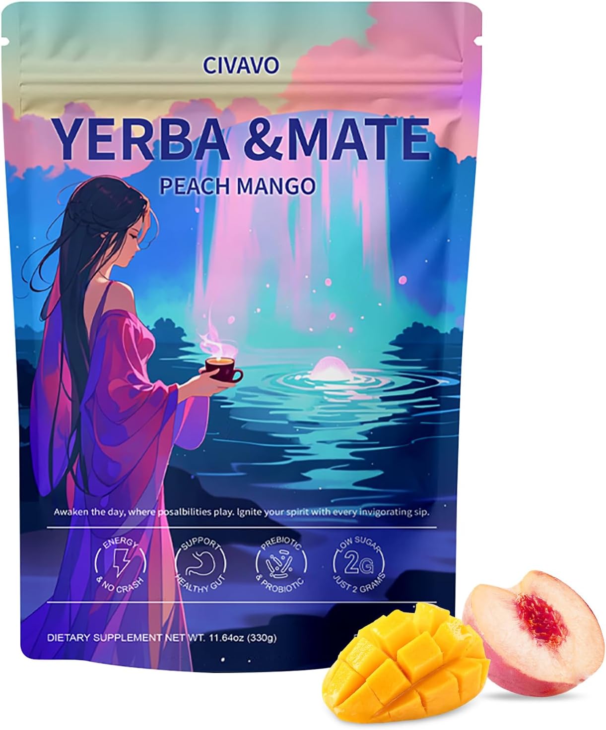 Amazon.com: Yerba Mate Instant Tea Powder - Yerba Mate Peach Mango ...