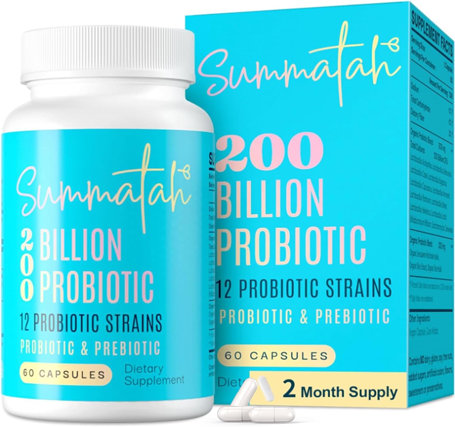 Amazon.com: 200 Billion CFU Probiotics - 12 Probiotic Strains with 3 ...