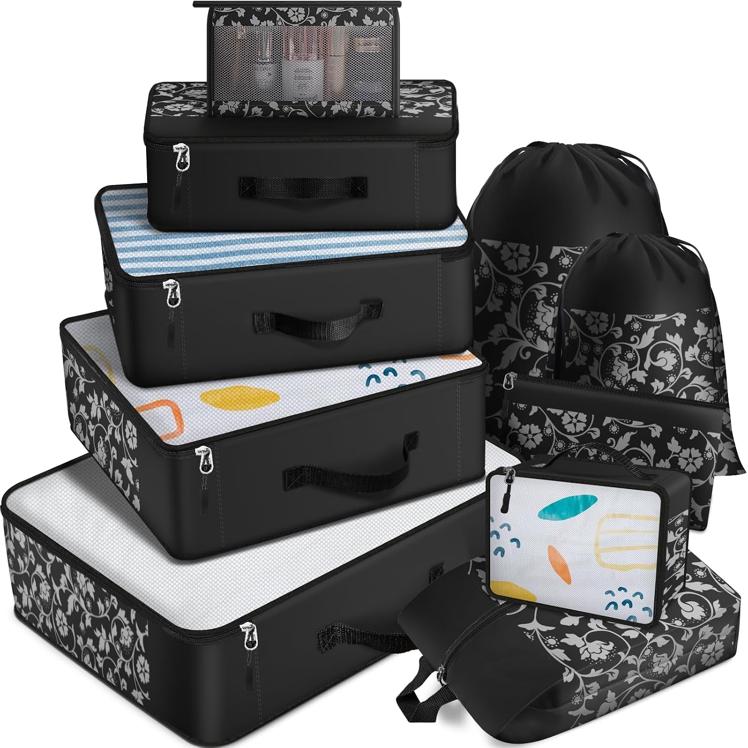Amazon.com: ExploreBliss 10 Set Packing Cubes for Suitcases,Packing ...