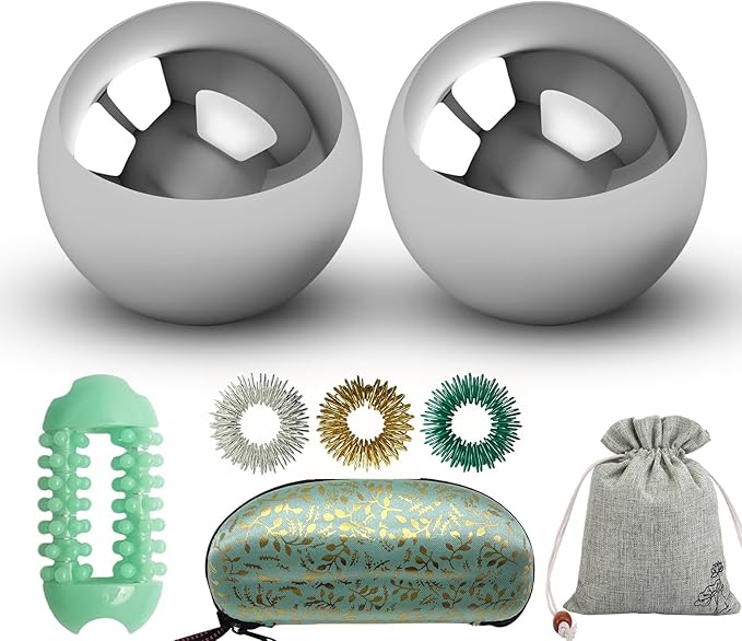 Amazon.com: Heeshin Stainless Steel Baoding Balls Set, 1.5 inch Chinese ...