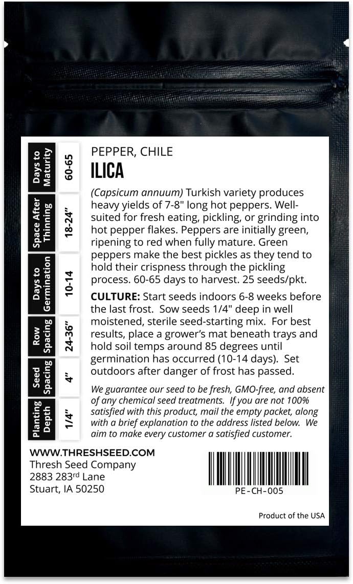 Ilica Pimienta turca de chile – 25 semillas – Variedad tradicional y ...