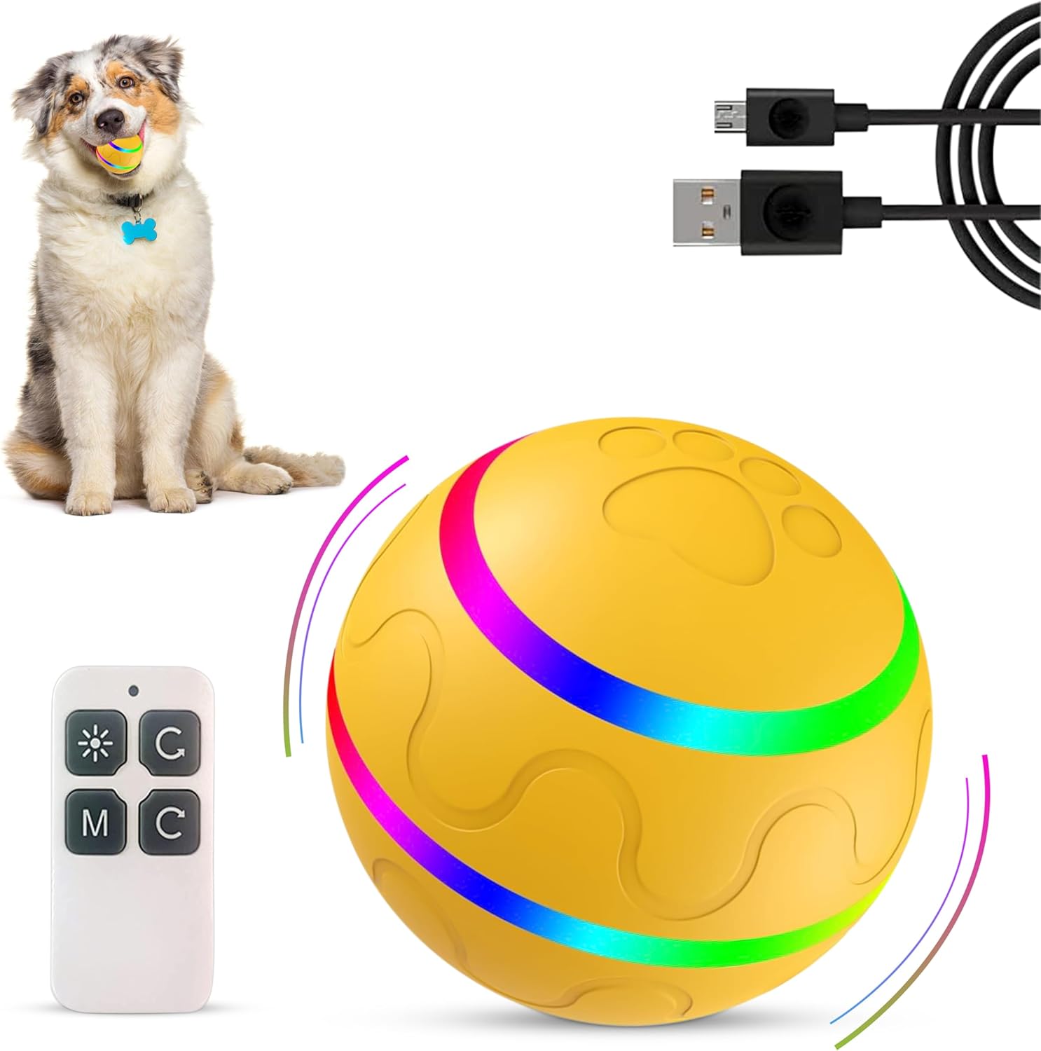 Pet Supplies : PawZazz New Interactive Dog Toy Ball with Remote Control ...