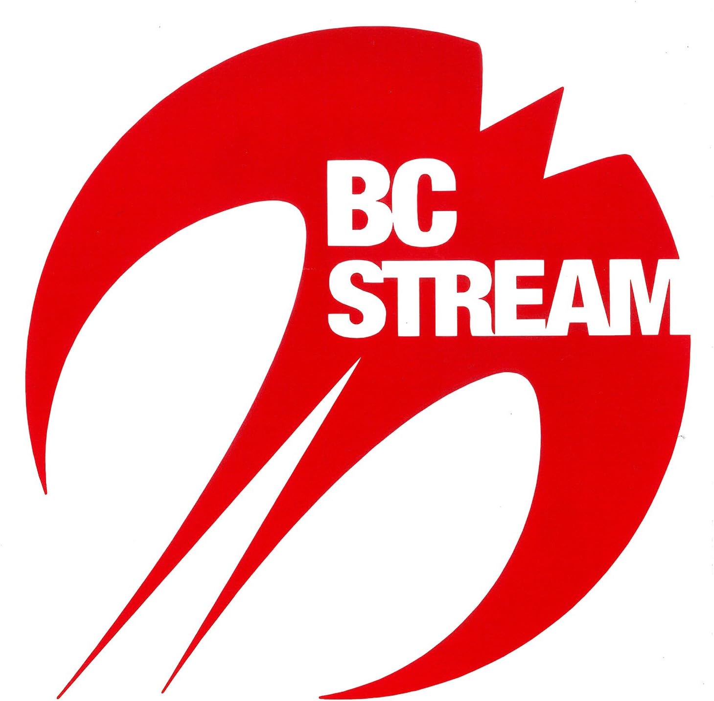 Amazon | スノーボード ステッカー BC-Stream [BC-2]【1】 ビーシーストリーム カッティングステッカー (RED ...