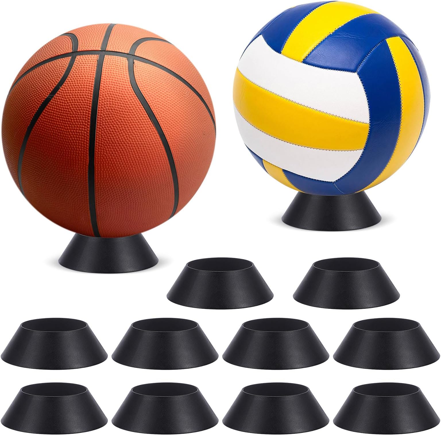 Amazon.com: Hipiwe Ball Display Stands Holder - 10 Packs Plastic Sport ...