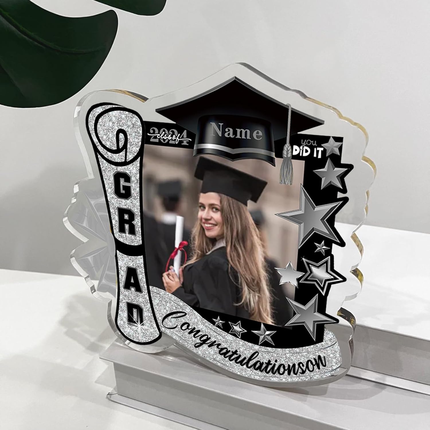 Amazon.com: AUBAO Customized Graduation Gift Plaque with Single Picture ...