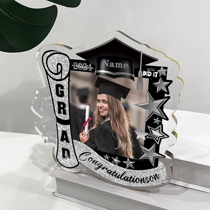 Amazon.com: AUBAO Customized Graduation Gift Plaque with Single Picture ...