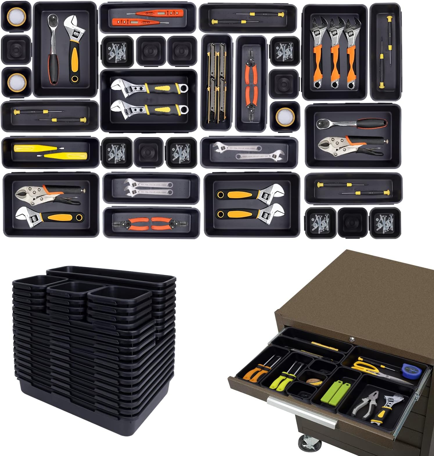 AUTSCA 32-Pack Tool Box Organizer and Storage,Workbench and Cabinets ...
