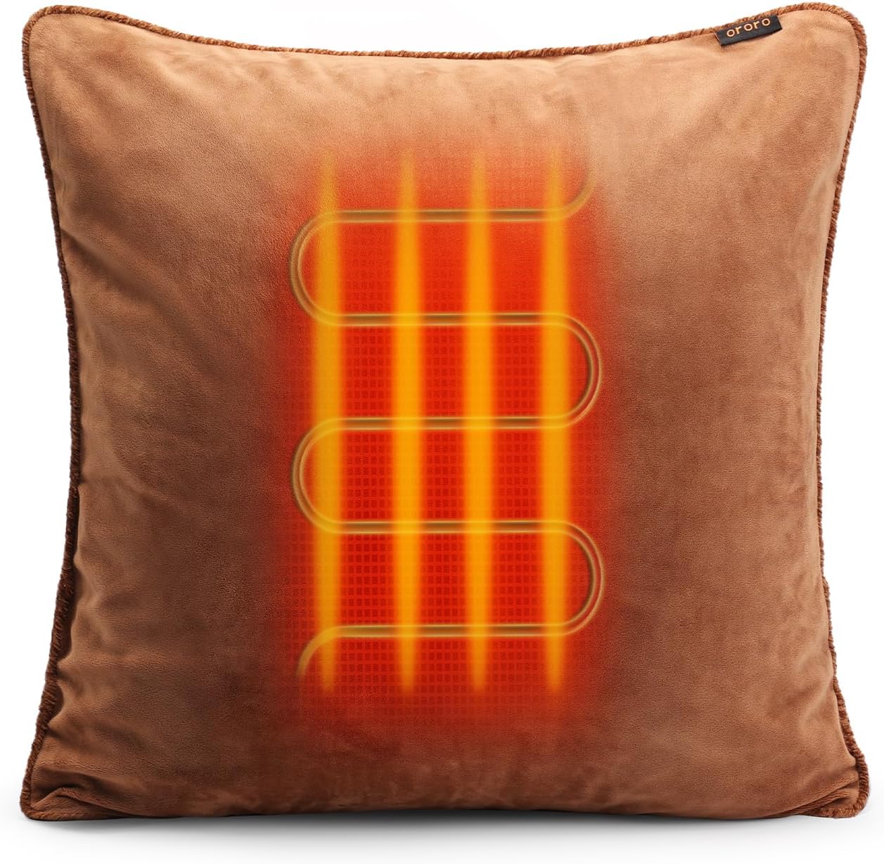 Amazon.com: ORORO Rechargeable Heated Throw Pillow Cover for Home and ...