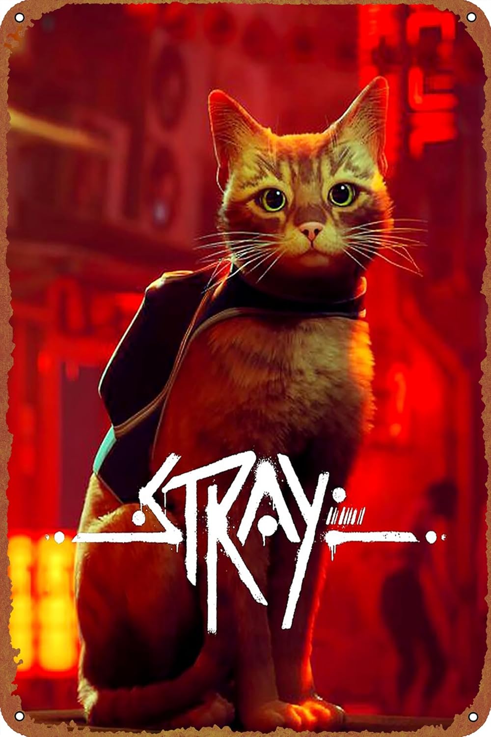 Amazon.com : Stray Game Poster Vintage Style Metal Sign Game Tin Sign ...