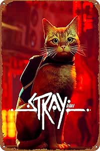 Amazon.com : Stray Game Poster Vintage Style Metal Sign Game Tin Sign ...