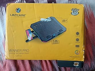 LAPCARE Winner PRO RGB Cooling Pad with 6 Fans Laptop Stand, Black ...