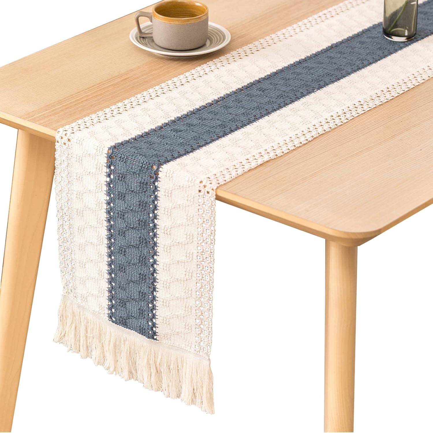 Amazon.com: VEIZXUN Boho Farmhouse Style Table Runners 72 inch Long ...