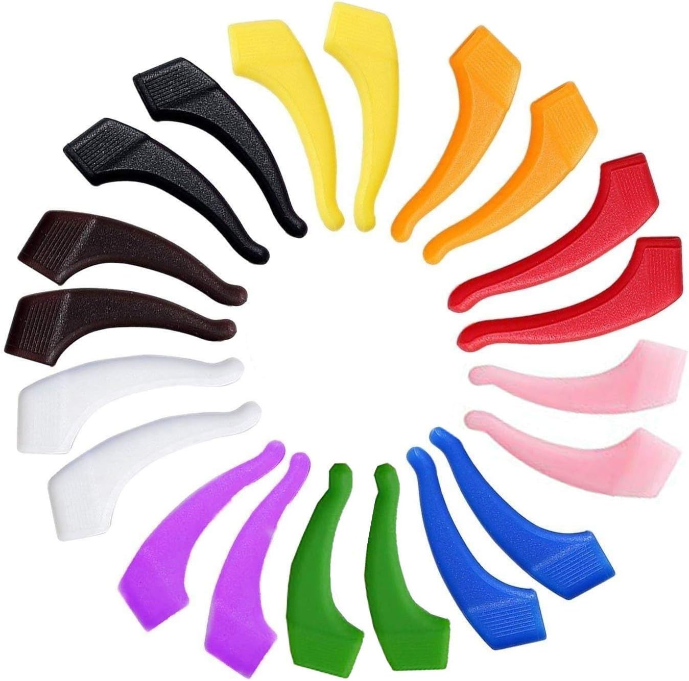 10 Pairs Silicone Anti-Slip Holder For Eyeglass Ear Hook Grip Temple ...