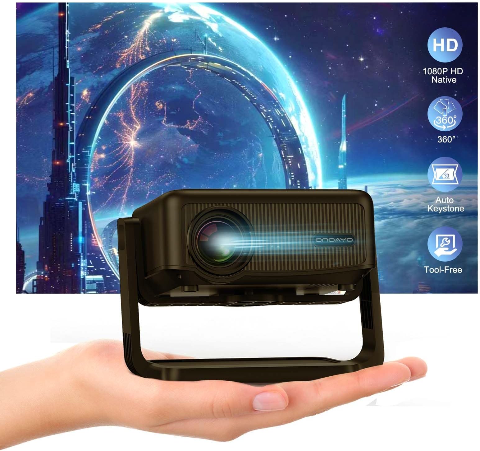 Amazon.com: Smart Mini Projector with Android 11.0,2025 Upgraded ...