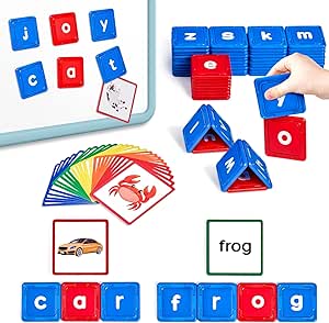 Amazon.com: JoyCat Magnetic Alphabet Letters,CVC Flash Cards for Kid ...