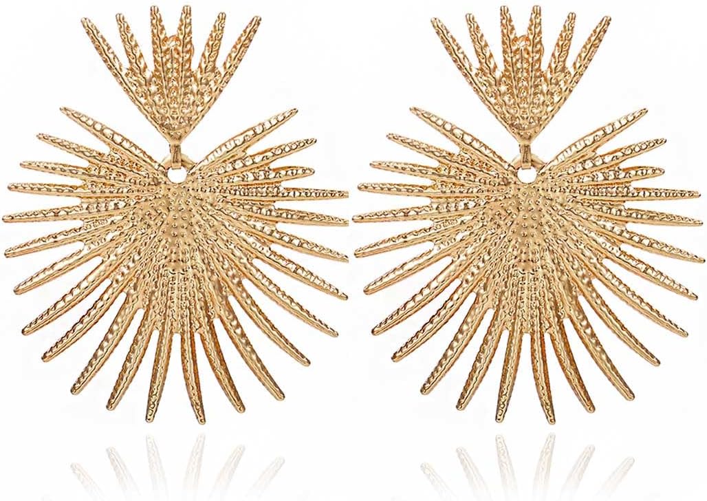 Amazon.com: Bmadge Heart Dangle Earrings Studs Gold Star Statement ...