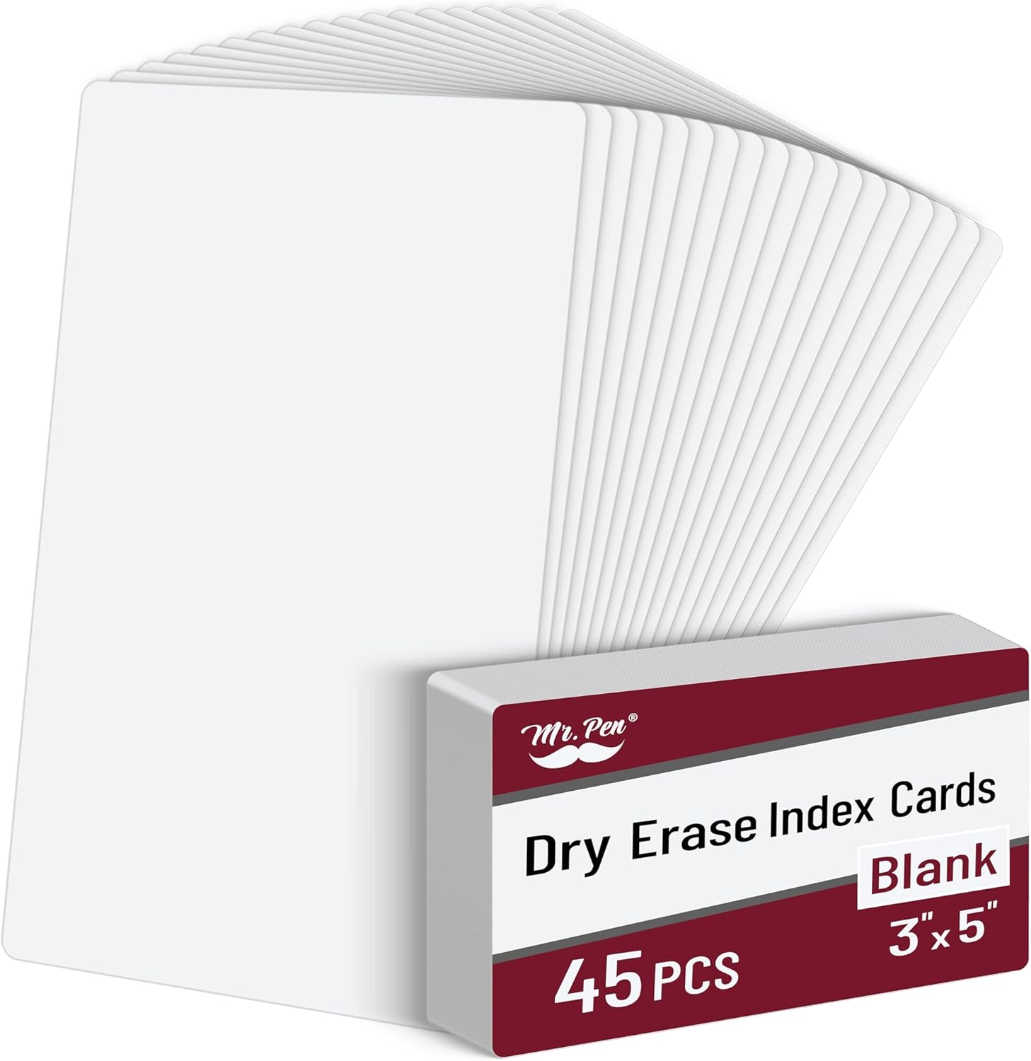 Amazon.com : Mr. Pen- 3x5 White Dry Erase Index Cards, 45pcs, Laminated ...