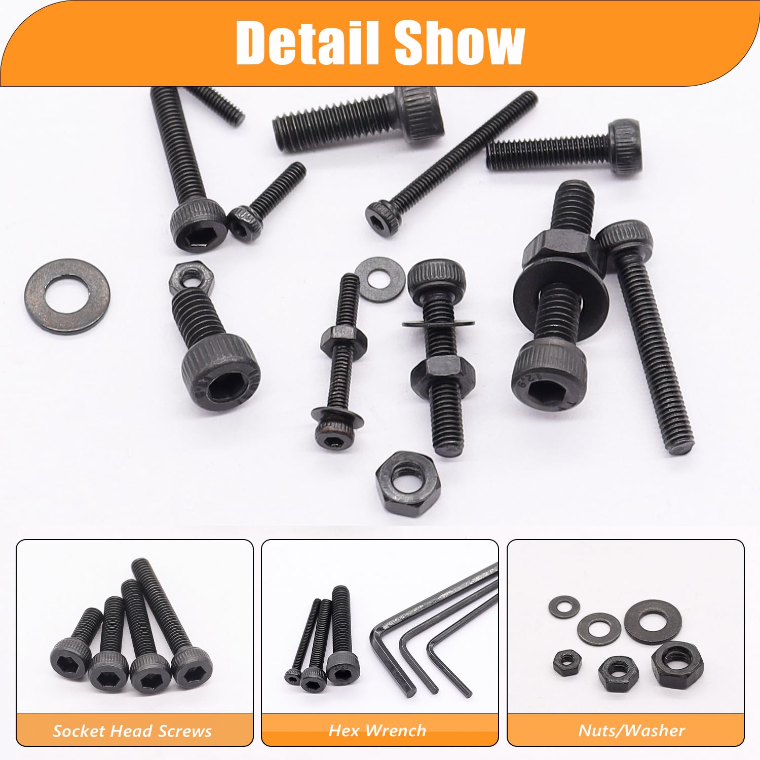 M6 Bolt 405-Piece M3/M4 Screw Assortment Kit - Stainless Steel Metric ...