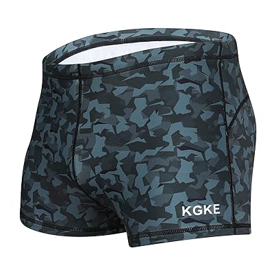 KGKE Men's Square Leg Short Swim Jammers Swimsuit Printed for PBT ...