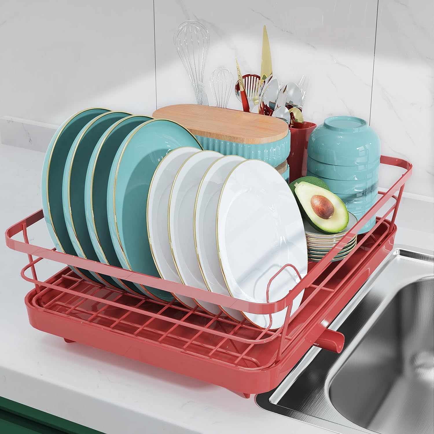 Amazon.com: Sakugi Dish Drying Rack - Compact Dish Rack for Kitchen ...