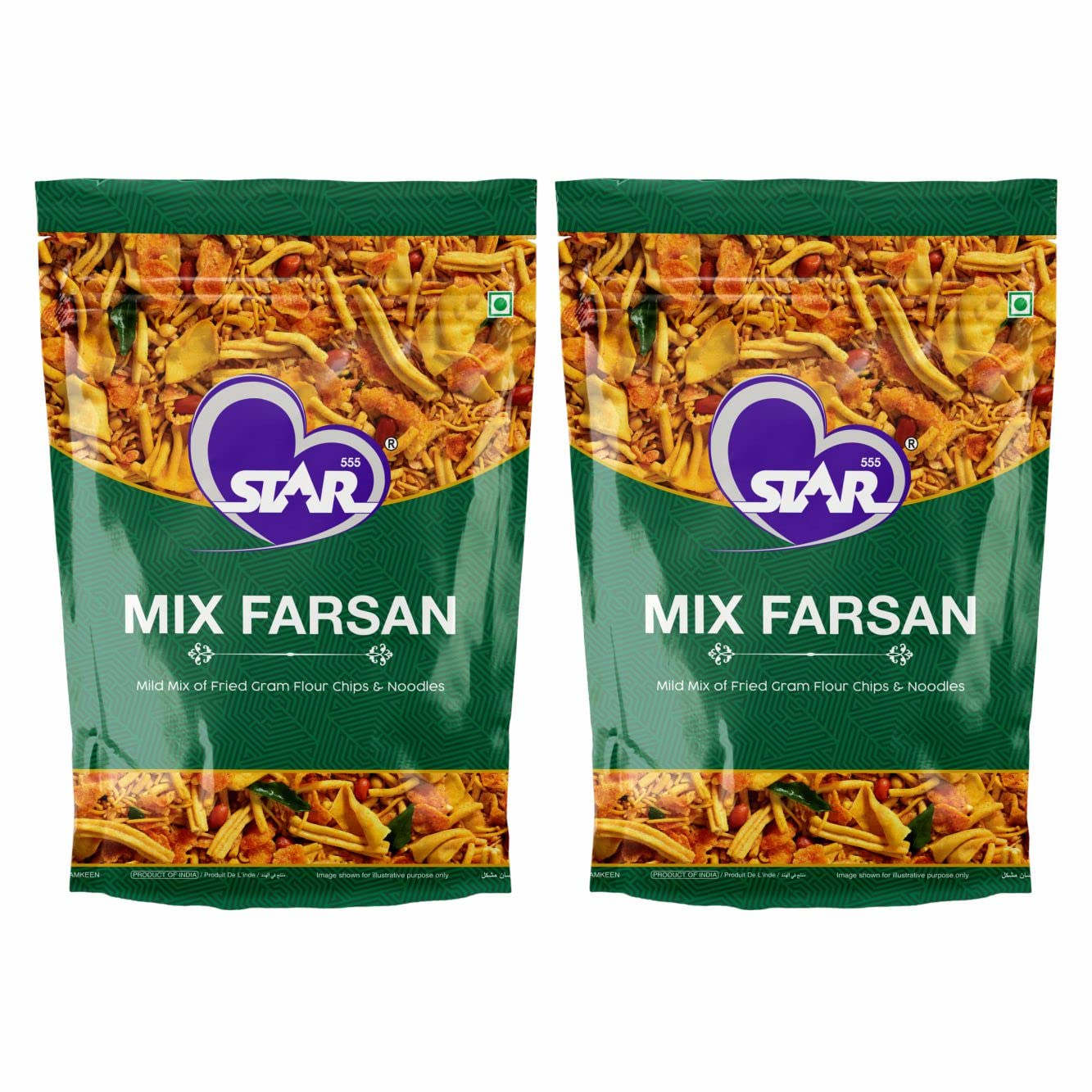 STAR 555 Mix Farsan Combo Pack | Crunchy & Spicy Indian Namkeen Snack ...