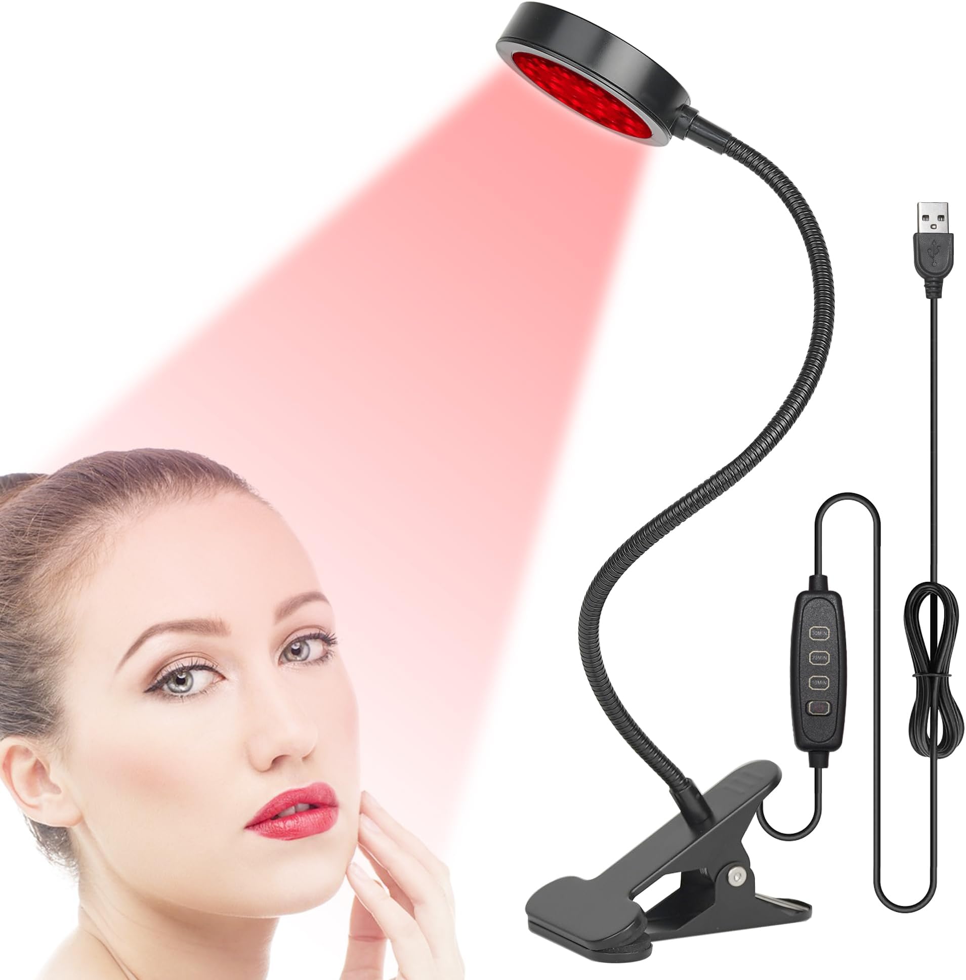 Amazon.com: GREENIC Led Red Light Therapy Lamp, 660nm 850nm Small ...