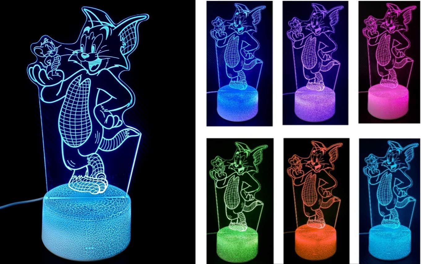 Amazon.com: Z ZILLION CRAFT Tom and Jerry Illusion 3D Night lamp for ...