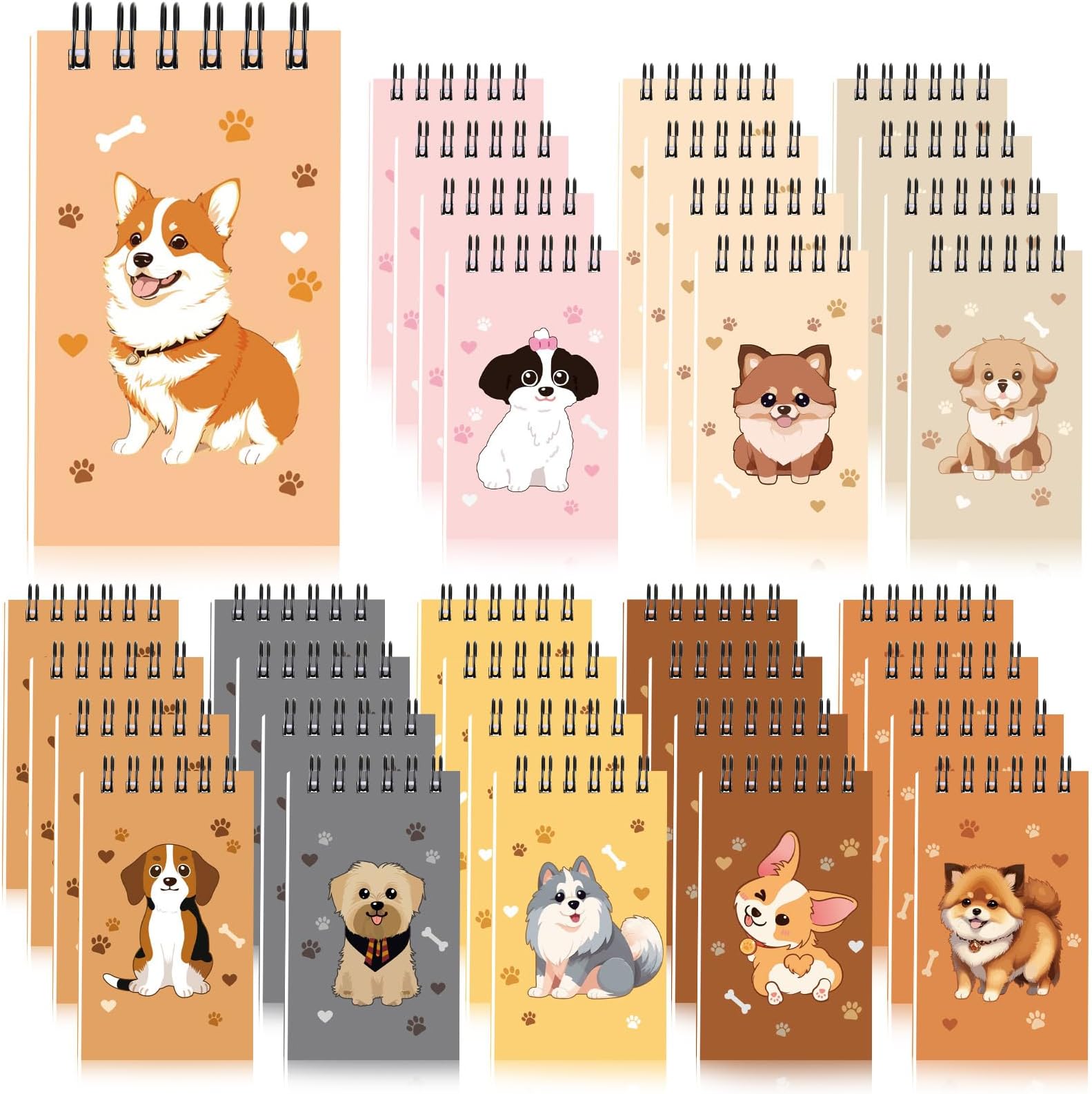 Amazon.com : Zhanmai 36 Pcs Mini Dog Notebooks Puppy Animal Mini ...