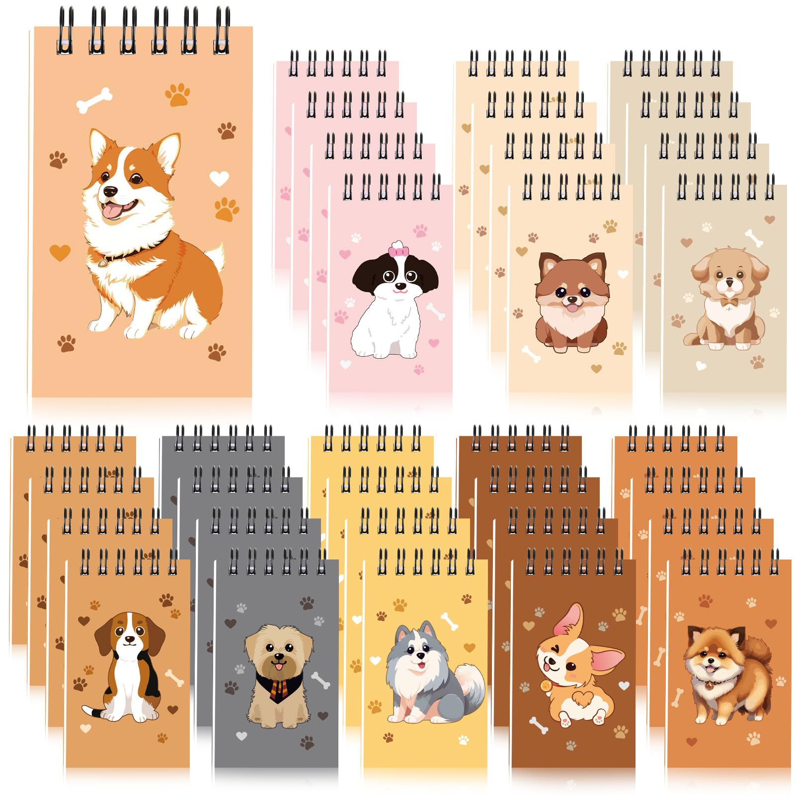 Amazon.com: Zhanmai 36 Pieces Mini Notebooks Dog Themed Party Favor ...