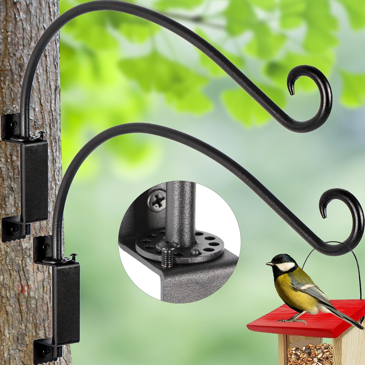 Amazon.com: 16 Inch Outdoor Hanging Brackets - 360° Swivel Plant Hanger ...
