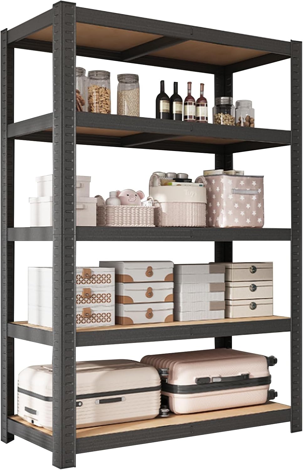 DAYONG 5 Tier Metal Storage Rack, Shelving Units, Storage Shelves ...