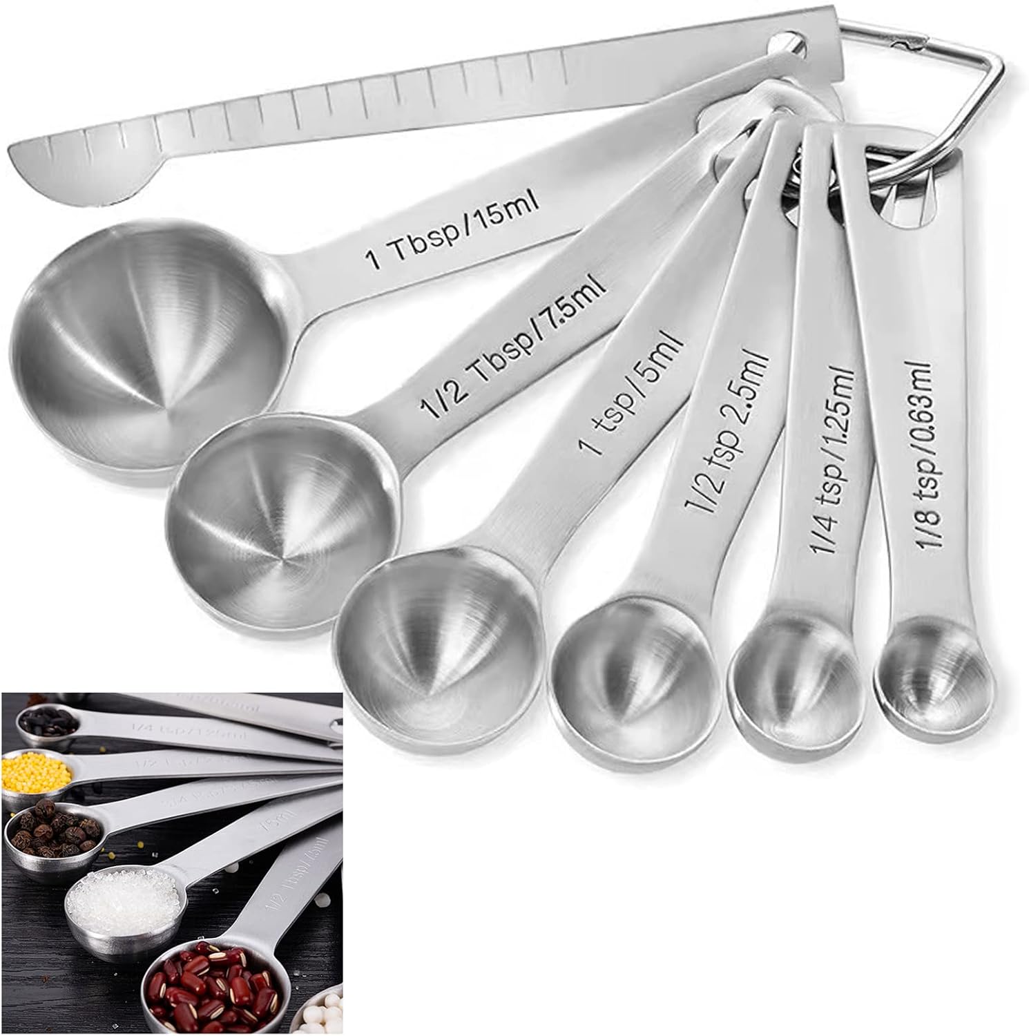Measuring Cups Und Spoons für Kochen Backen Measuring Spoons Edelstahl ...