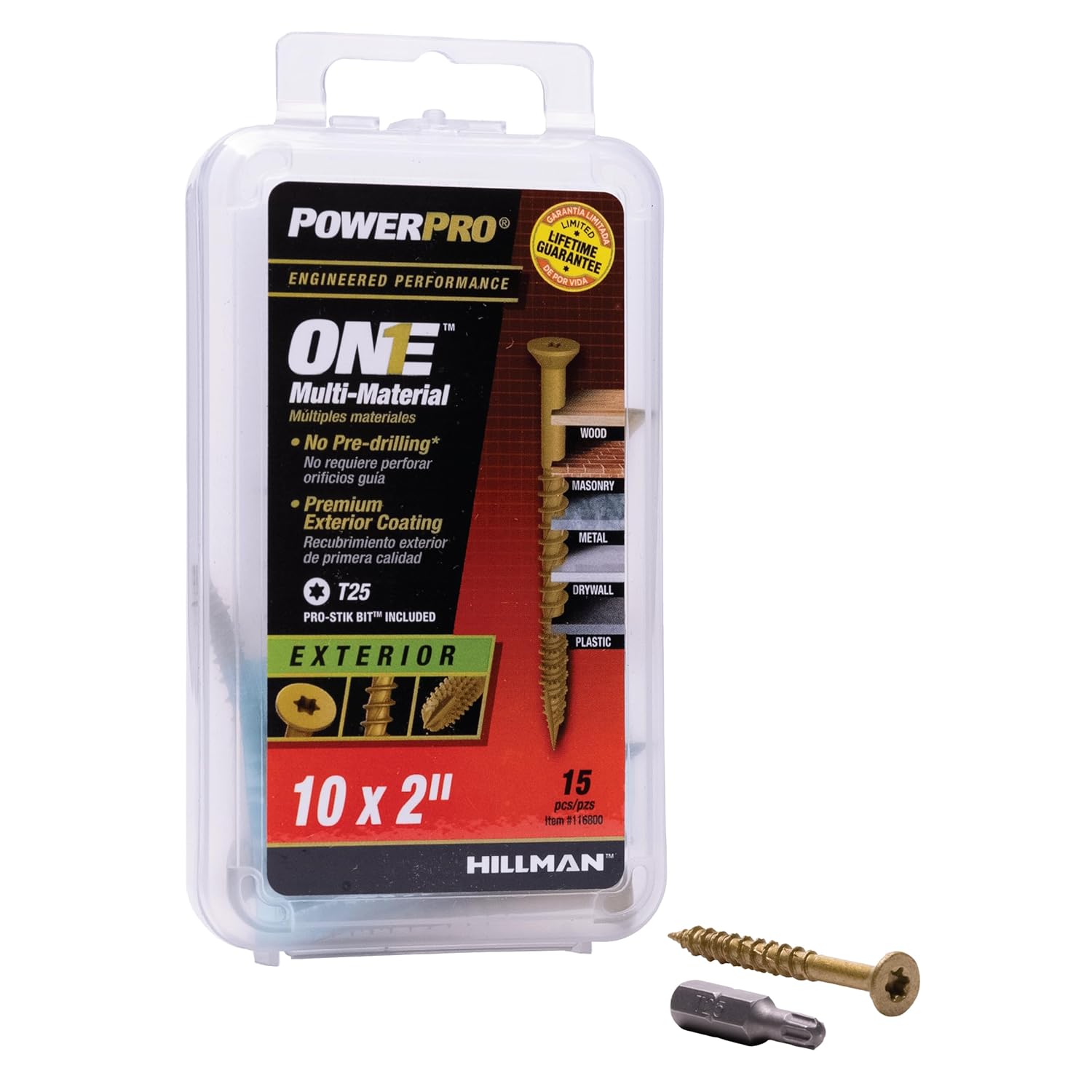Amazon.com: Power Pro Premium One Multi-Material Flat Head Screws ...