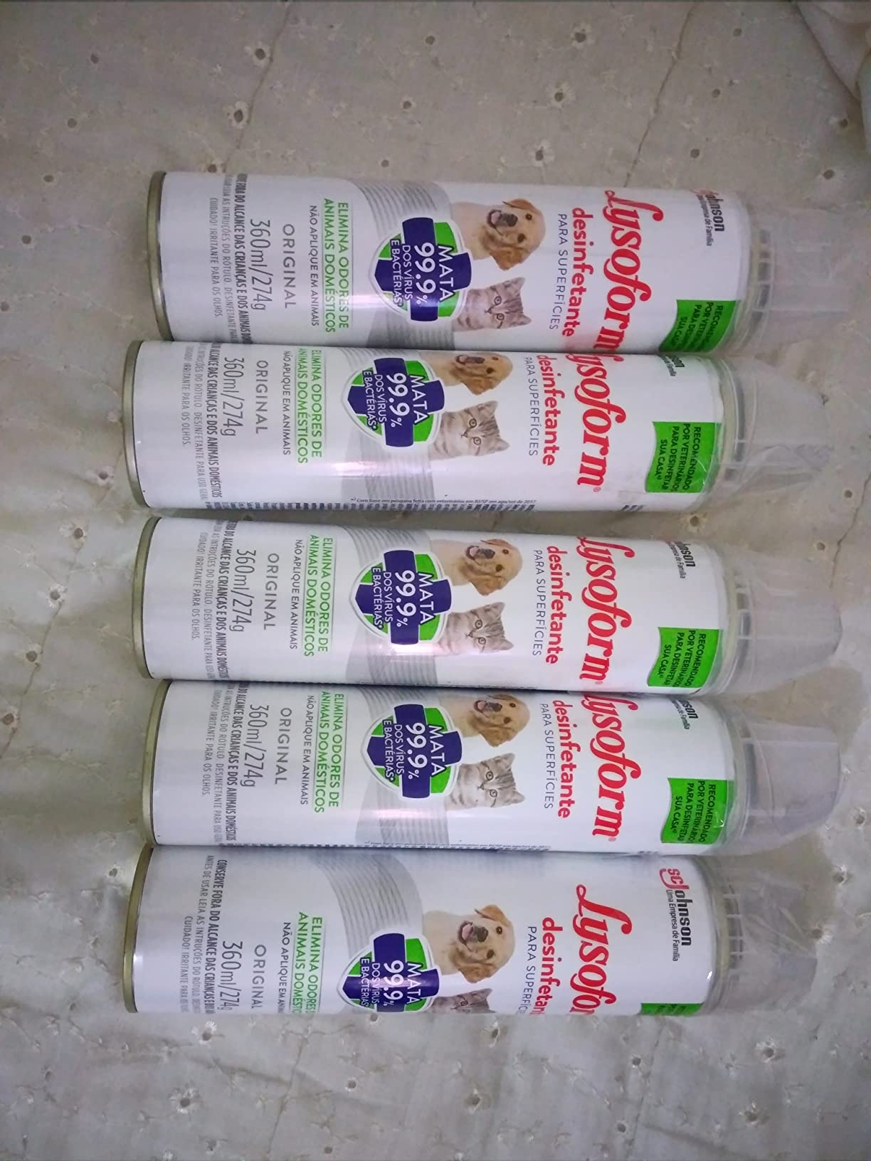 Desinfetante Aerossol Lysoform Pets Original 360ml : Amazon.com.br: Casa