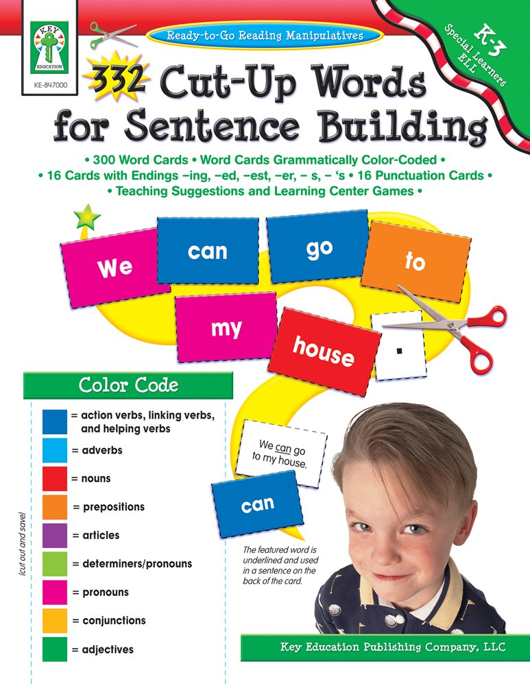 Amazon.com: 332 Cut-Up Words for Sentence Building, Grades K - 3: ...