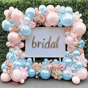 Amazon.com: Pearl Blue Pink Balloon Double Stuffed Light Blue Pink ...