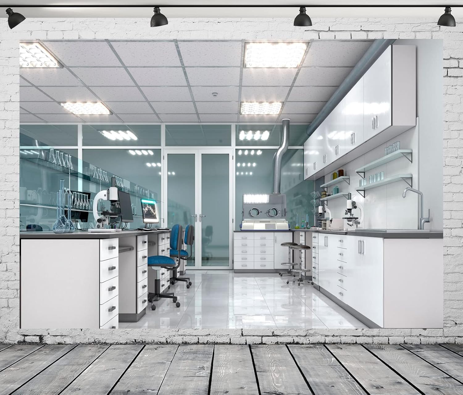 Amazon.com : CORFOTO 7x5ft Fabric Science Lab Backdrop Chemical Lab ...