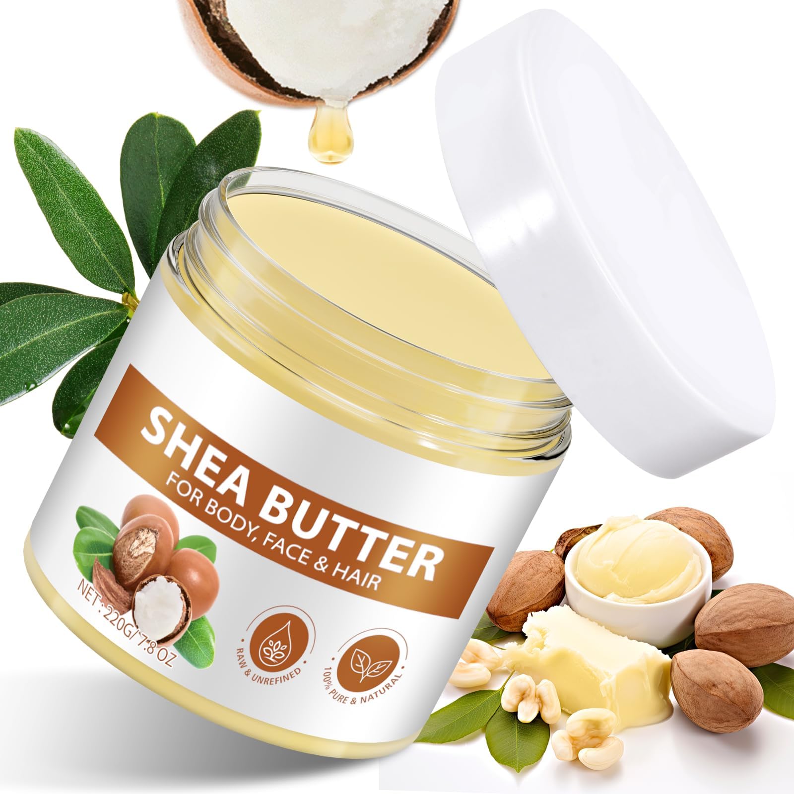 Amazon.com : Shea Butter, Pure Natural Shea Butter Raw Organic Body ...
