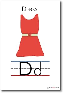 Amazon.com: The Letter D - Dress Spelling - NEW Classroom Poster ...