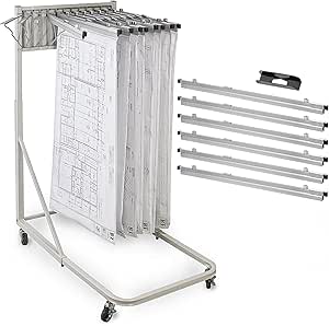 Amazon.com: Adir Blueprint Rack and Clamps - 6 Pack With Mobile Rack ...