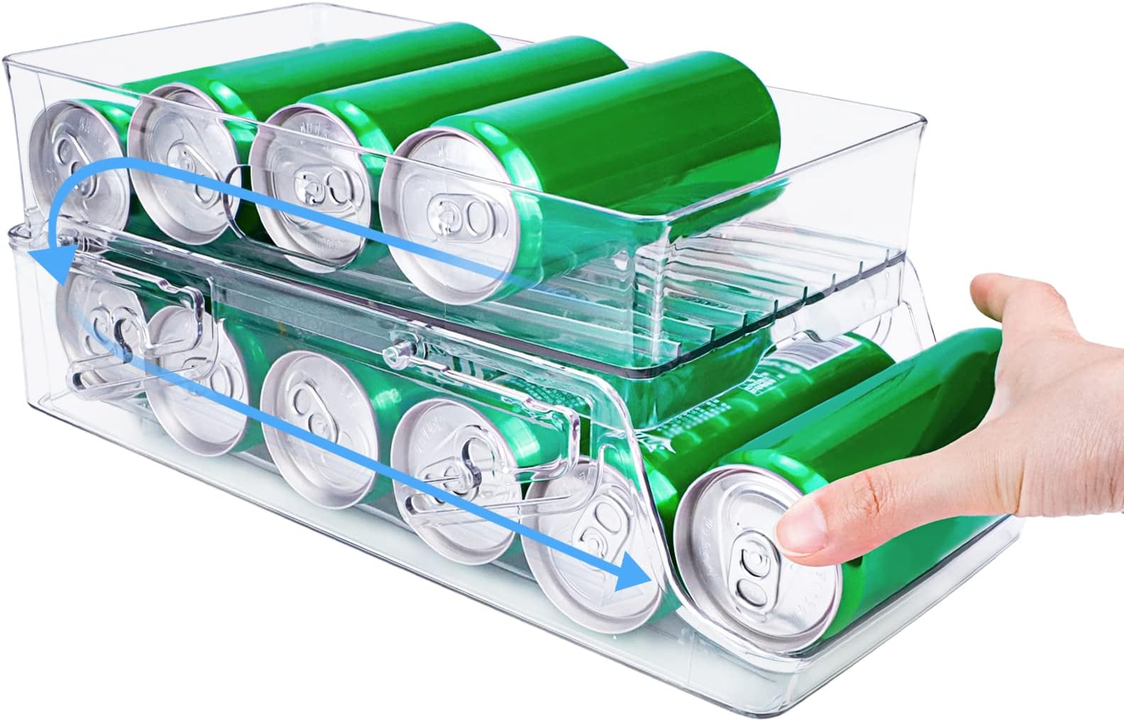 Amazon.com: Mulaibdin 2 Layers Rolling Soda Can Storage Organizer, Soda ...