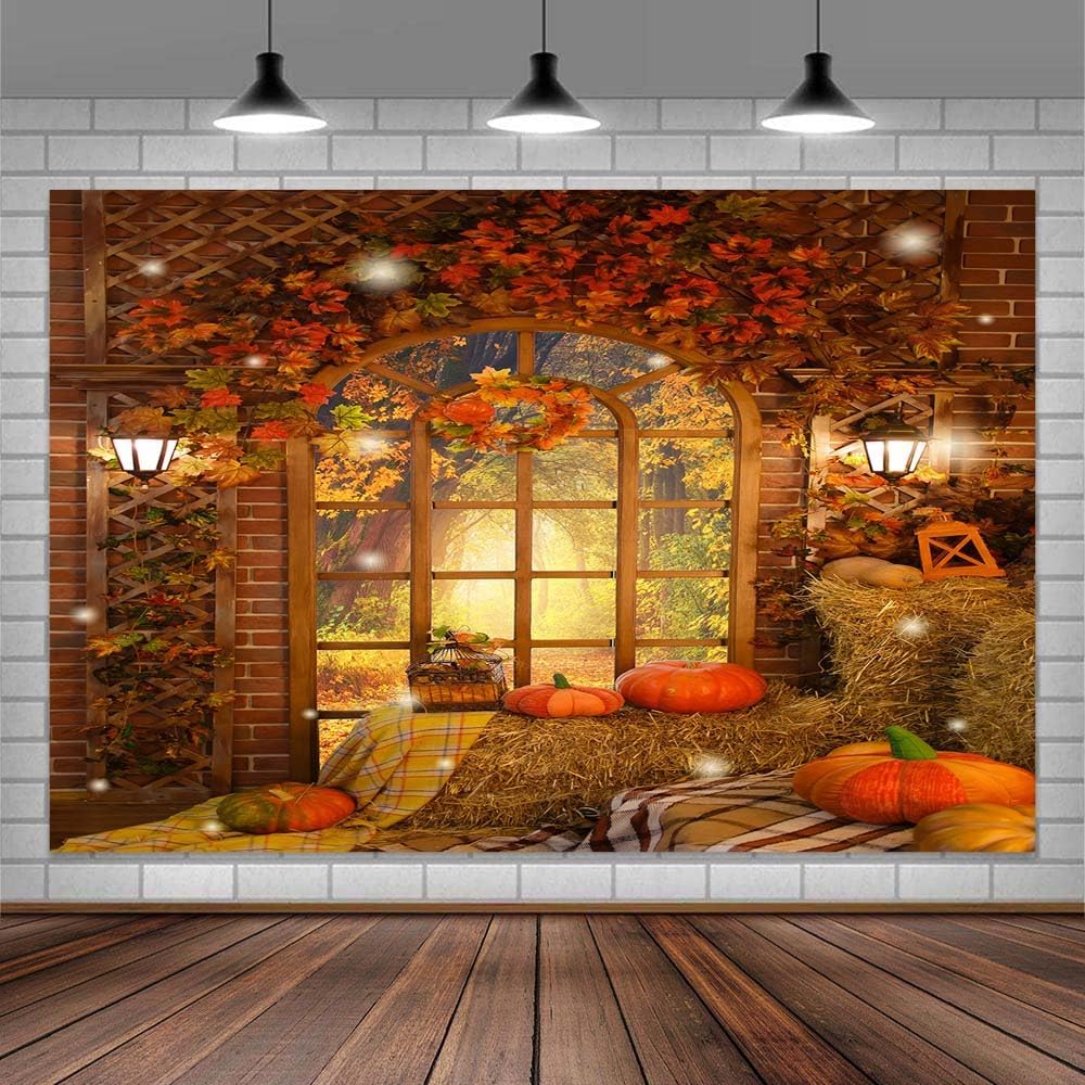 Amazon.com : Fall Backdrop Thanksgiving Photography Backdrop Rustic ...